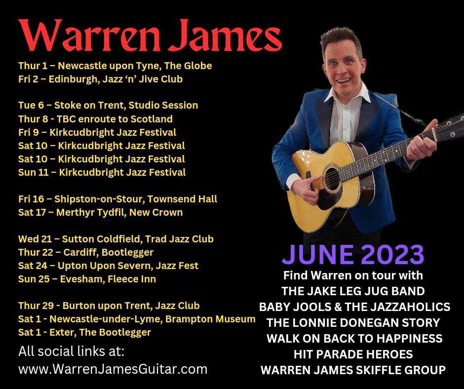 Warren James – Tour Dates for June 2023 – Warren James